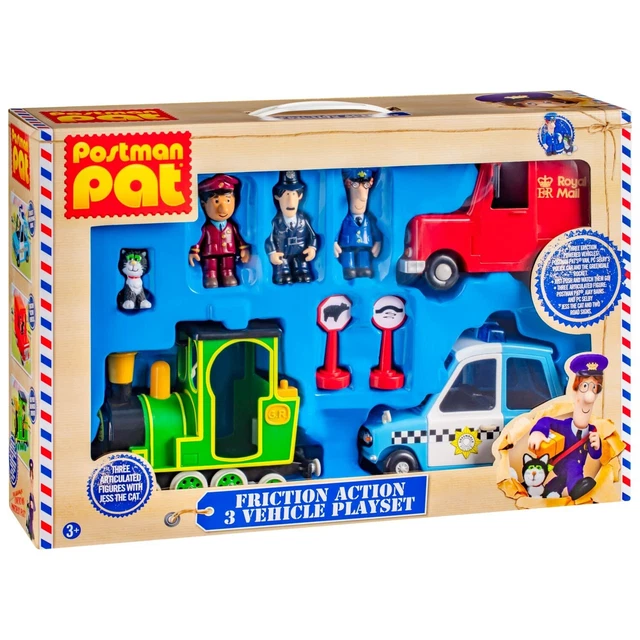 POSTMAN PAT 3 vehicle Friction Action Police Car Van Figures Playset £ ...