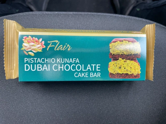 MORRISONS FLAIR PISTACHIO Kunafa Dubai Chocolate Cake Bar £11.12 ...
