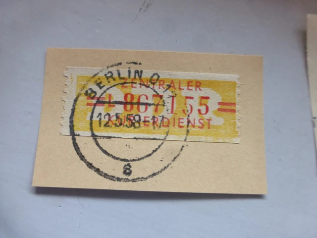 DDR DIENST -B 17 OriginaL echt gelaufen auf Briefstück Michel 1,00 zum ...