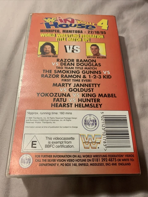 WWF - IN Your House 4 (VHS, 1995) WWE AEW ROH ECW £10.00 - PicClick UK