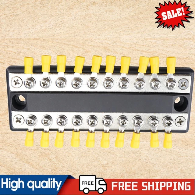 10-WAY 20-WAY BUS Bar 12-48V Busbar Power Case for Auto Camper RV (20 ...