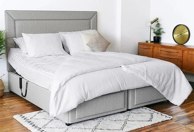RESTWELL ELECTRIC ADJUSTABLE Bed Cream All Sizes + Mattress & Matching ...