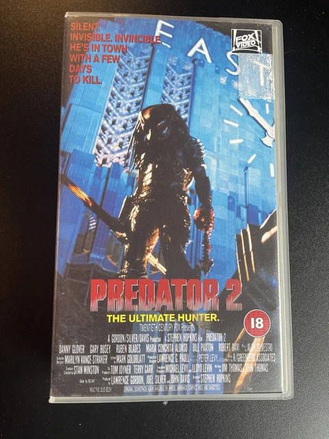 PREDATOR 2 (VHS) 1990 Danny Glover, Gary Busey, Bill Paxton Sci-Fi ...