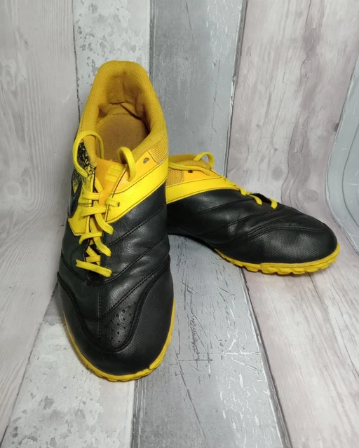 NIKE BOMBA 5 TF Astro Football Boots Black/Yellow Size UK 8 £22.50 ...