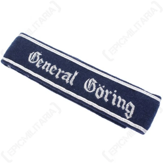 GENERAL GORING GERMAN Luftwaffe WW2 Cuff Title - Gothic Script ...
