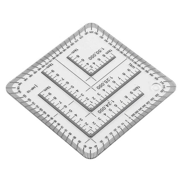 MULTI COORDINATE RULER 7cm for Portable Geographical Learning and Tasks ...
