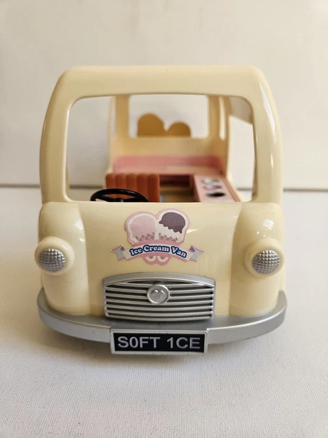 SYLVANIAN FAMILIES VINTAGE Ice Cream Shop Van Car Calico Critters £12. ...