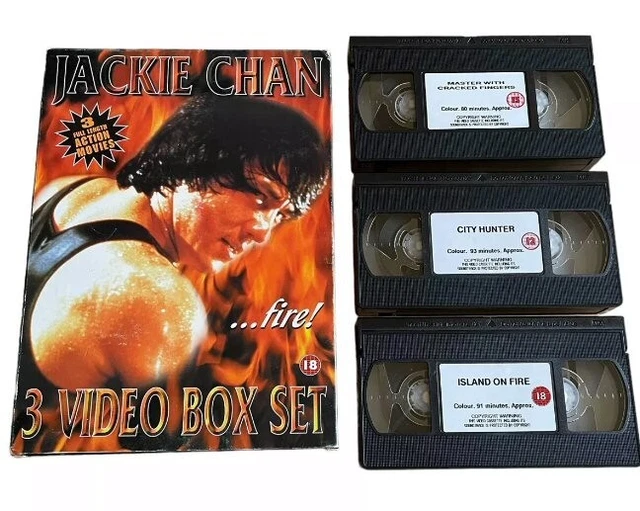 JACKIE CHAN FIRE Three Video Box Set - Classic Martial Arts Movies VHS ...