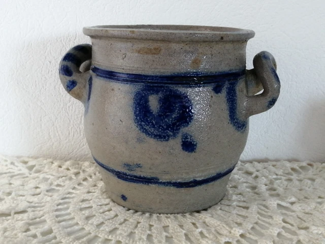 ANCIEN BEL Pot En Grès Poterie ALSACE SOUFFLENHEIM BETSCHDORF 2 Litres ...