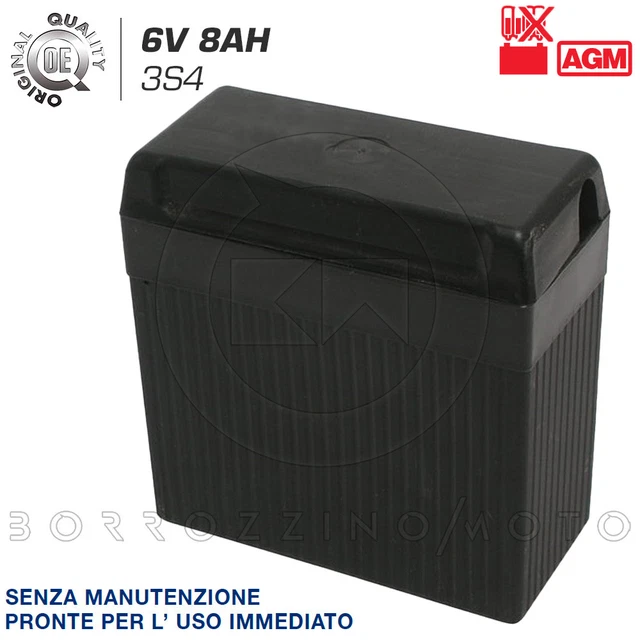 BATTERIE TYP ORIGINAL Renovation Moto D De Collection 3S4 6V 8Ah Amg Bmw R 51 EUR 64,74 ...