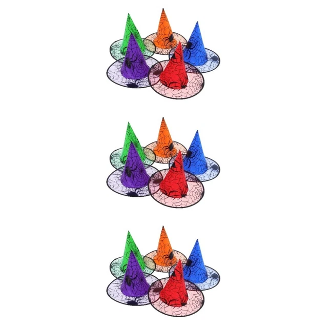 3 PACK WITCHES Hat Elegant Multi-function Halloween Spider Pattern £24. ...