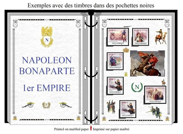 NAPOLEON BONAPARTE 1ER EMPIRE album à imprimer pour timbres et blocs ...