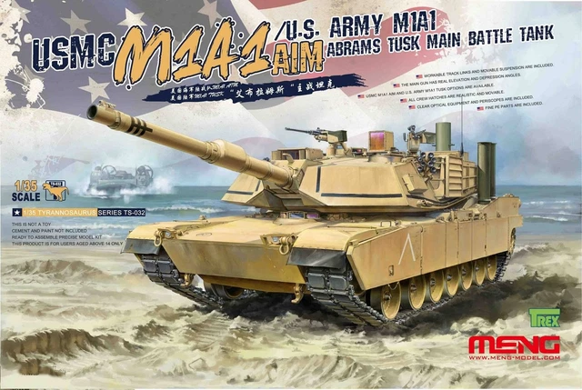 MENG-MODEL TS-032 - 1:35 USMC M1A1 AIM/U.S.Army M1A1 Abrams - Neu EUR ...