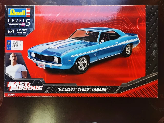 REVELL 07694 1/25 Fast & Furious 69 Chevy Yenko Camaro Model Kit ...