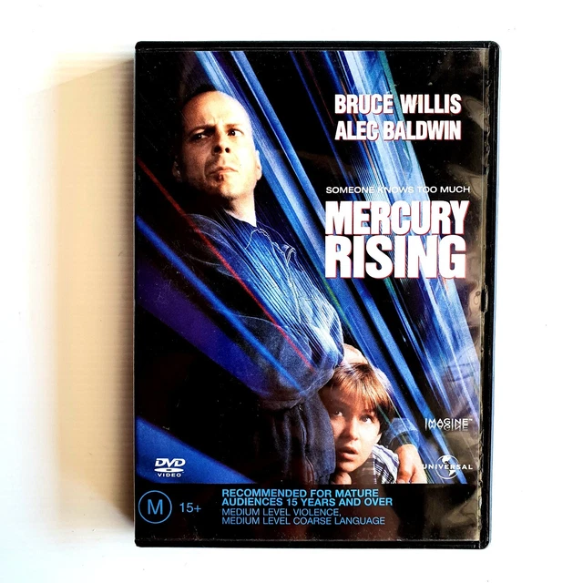 MERCURY RISING DVD Action Thriller, Bruce Willis, Alec Baldwin, Region ...