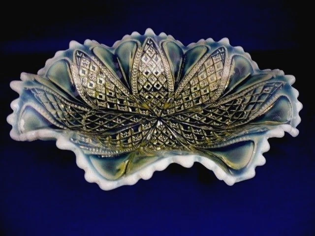 GEORGE DAVIDSON VASELINE Pearline Uranium Glass Bowl No Rd 413701 £29. ...