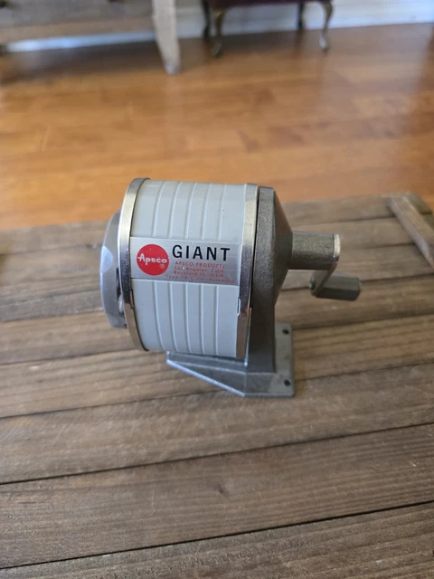 VINTAGE APSCO GIANT Manual Desktop Wall Mount 6 Hole Pencil Sharpener ...