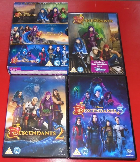 DISNEY DESCENDANTS 3-MOVIE Collection (3 DVD BOX SET 2019) DESCENDANTS ...