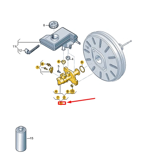 VW POLO AW MK6 Tandem Master Set Riparazione Cilindri LHD 2Q1614019REP ...