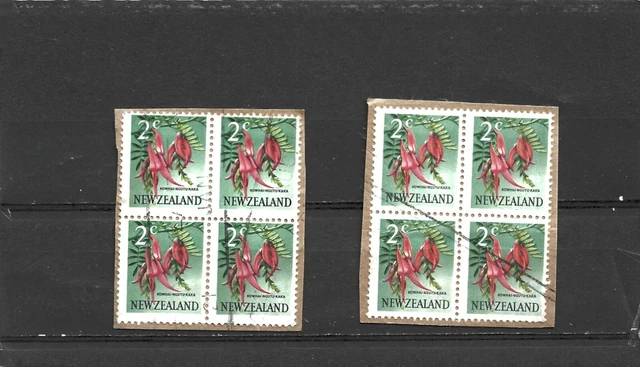 NEW ZEALAND 1967 Pictorials Decimal 2c Kaka Beak 2x Blocks of 4 Fine ...