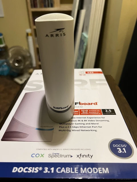 ARRIS SURFBOARD S33 DOCSIS 3.1 Multi-Gigabit Cable Modem Xfinity ...