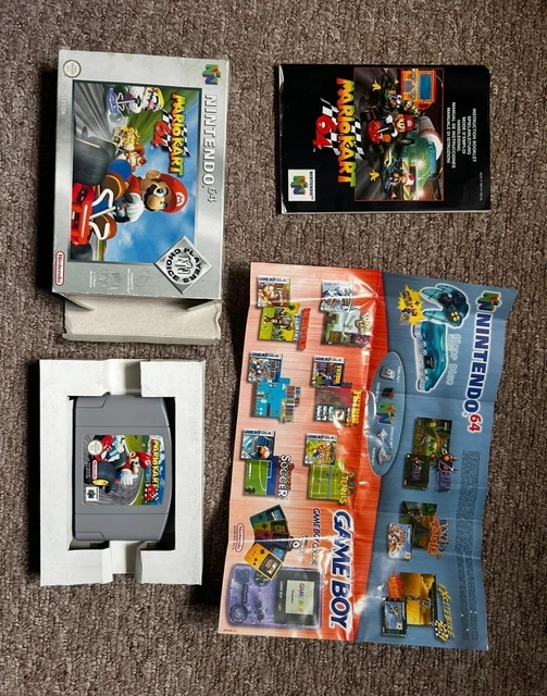 NINTENDO 64 MARIO Kart 64 N64 PAL Complete in Box CIB + Manual ...