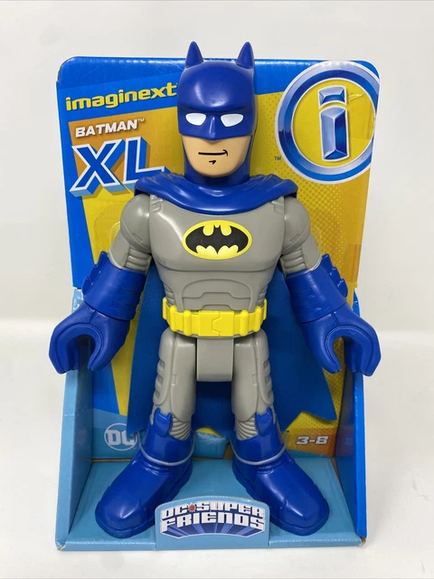 FIGURINE ARTICULÉE BLEUE Fisher Price Imaginext XL 10" Batman DC Super ...