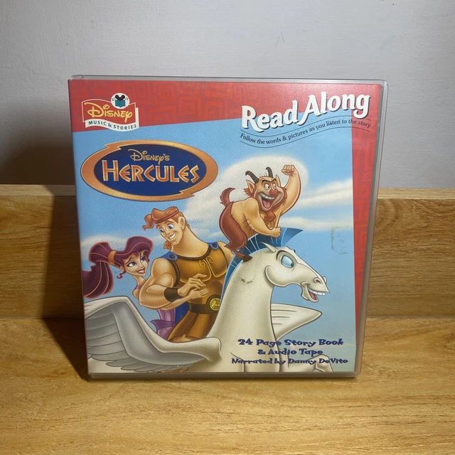 1997 DISNEY’S HERCULES Read Along Book & Cassette Tape narrated by ...