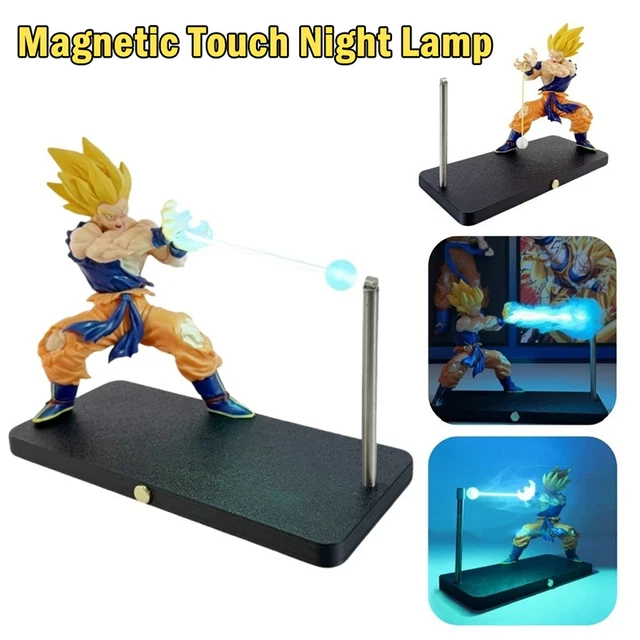 DRAGON BALL Z Goku Kamehameha Magnetic Touch Night Lamp Floating Soft ...