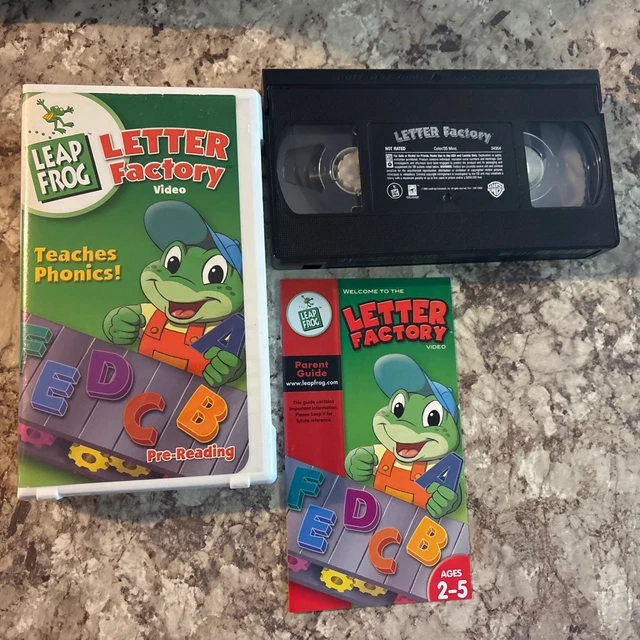 LEAPFROG LETTER FACTORY ABC Learning Video (VHS 2003 Small Clamshell ...