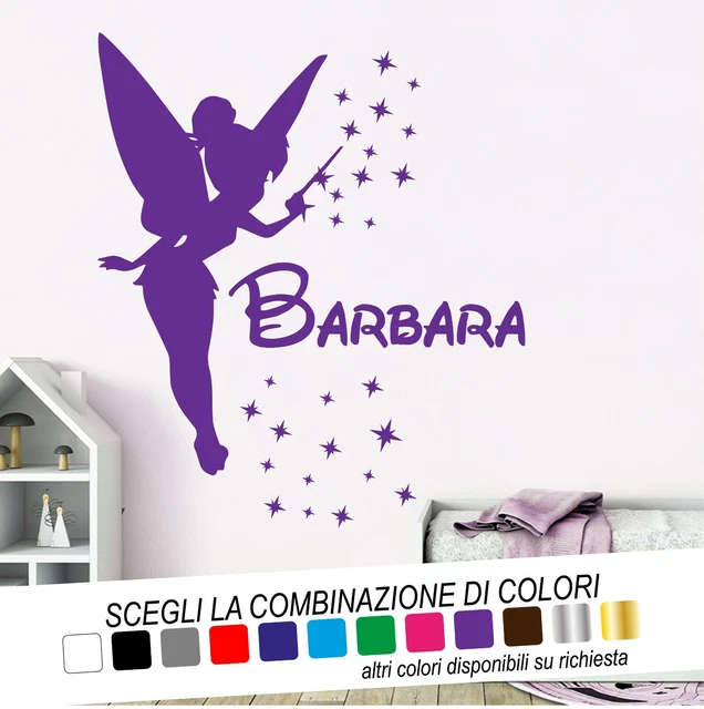 ADESIVO MURALE NOME TRILLY CAMERETTA BIMBA DISNEY PERSONALIZZATO Wall ...