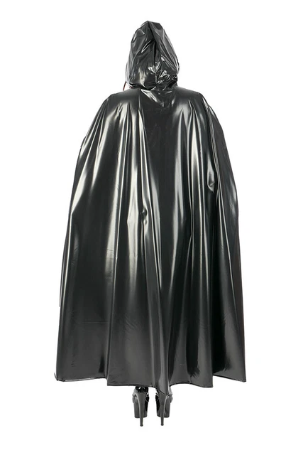 CAPE PVC REGENCAPE Schwarz Poncho Raincoat Regenmantel Trenchcoat Latex ...