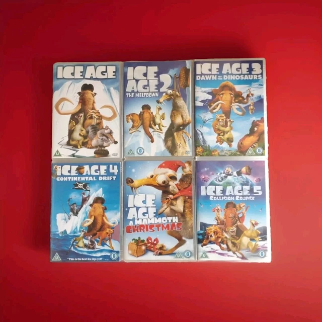 ICE AGE 1, 2, 3, 4, 5 & Mammoth Christmas 6 DVD, Complete 1-5 Movie Box ...
