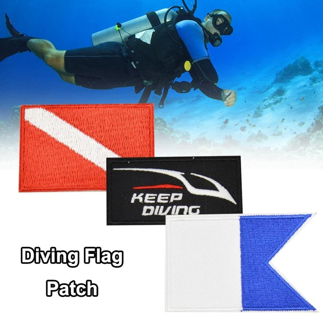 BADGE DIVE DIVER Patches Snorkel Accessory Diving Flag Patch Diver Badge Patch $15.25 - PicClick AU