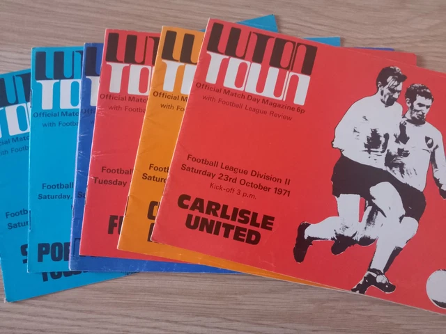 LUTON TOWN F.C. Home Programmes 1971/2 £2.23 - PicClick UK