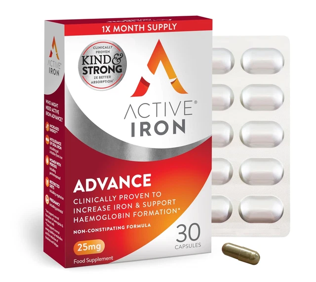 ACTIVE IRON ADVANCE 25mg Iron Supplement | Non- Constipating ...