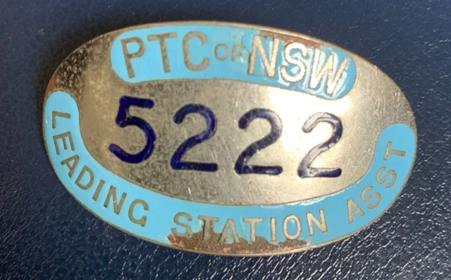 PTC OF NSW Leading Station Assistant Enamel Hat Badge $25.00 - PicClick AU