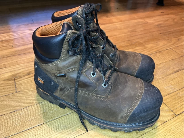 TIMBERLAND PRO BOOTS Mens Size 9 Boondock Composite Toe Work Brown ...
