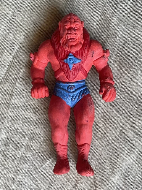 1984 MATTEL MOTU He Man Masters of the Universe Beast Man Rubber Eraser ...