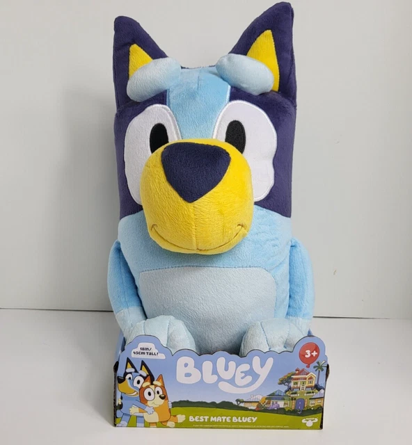 BLUEY BEST MATE Plush Bluey 18" Puppy Dog Stuffed Animal BBC Blue ...