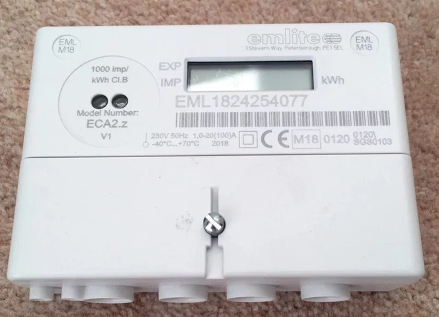 EMLITE ECA2.Z SINGLE Phase Meter MID EML M18 £16.00 - PicClick UK