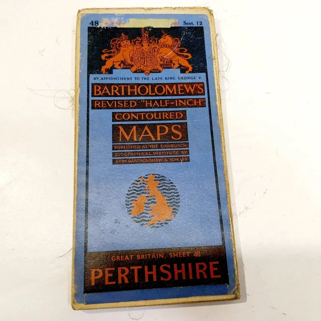 BARTHOLOMEW'S REVISED HALF-INCH Contoured Map Perthshire £9.99 ...