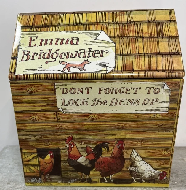 EMMA BRIDGEWATER HEN Rooster House EMPTY Collectible Tin Storage ...