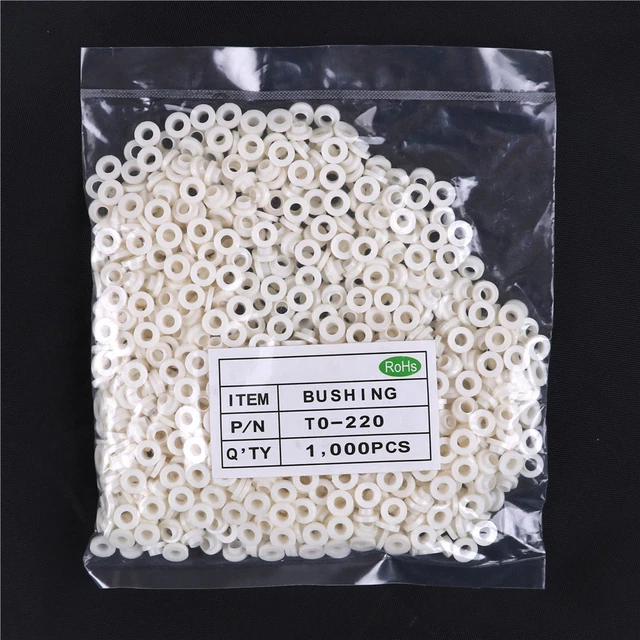 1000PCS INSULATING TABLETS Insulation Bushing Transistor Pads Circle TO ...