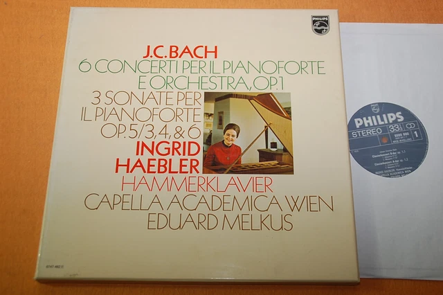 INGRID HAEBLER J.C. Bach 6Piano Concertos, 3 Sonatas Dutch Philips Stereo 2LP NM EUR 19,99 ...
