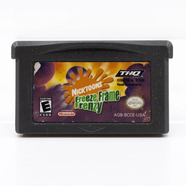 NICKTOONS FREEZE FRAME Frenzy - Authentic Nintendo Game Boy Advance GBA ...