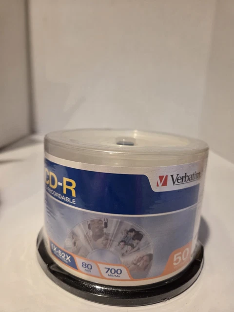VERBATIM CD-R DISCS 700MB/80min 52x Spindle Silver 50/Pack $13.95 ...