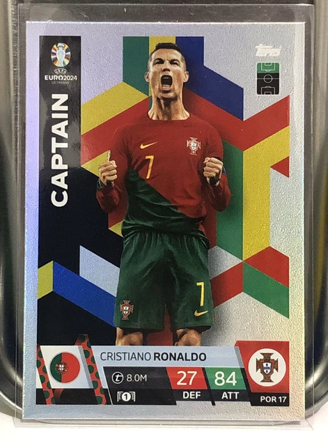 TOPPS 2024 MATCH Attax UEFA Euro Captain Portugal Cristiano Ronaldo. EUR 11,18 - PicClick IT
