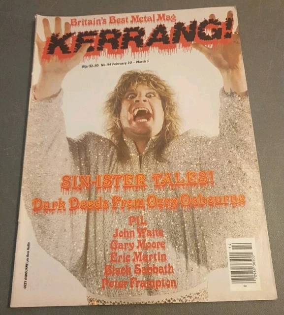 KERRANG! ISSUE 114 - Ozzy Osbourne, PIL, Black Sabbath, Gary Moore ...
