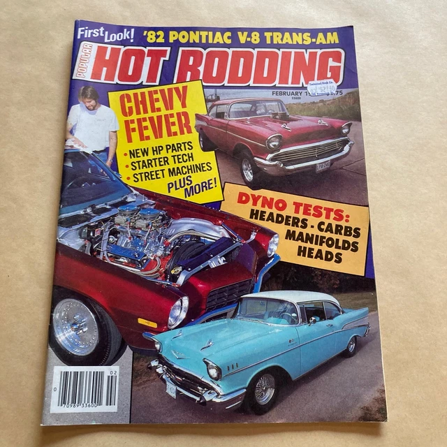VINTAGE FEB 1982 'Popular Hot Roding' Magazine' Motor Car 82 Pontiac V8 ...